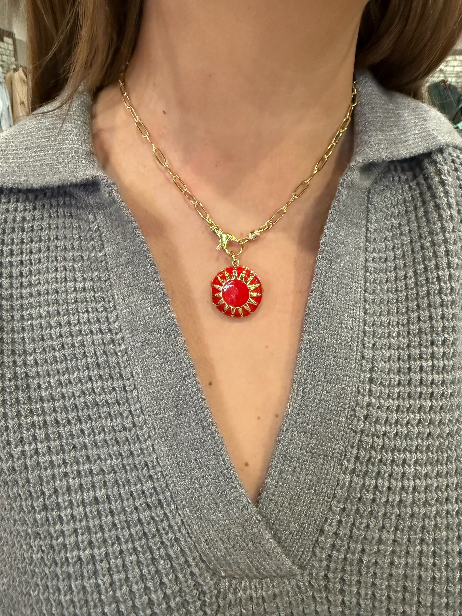 Red Locket Necklace